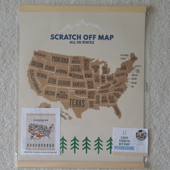 Toys | Scratch Off Map Of All 5 States | Poshmark